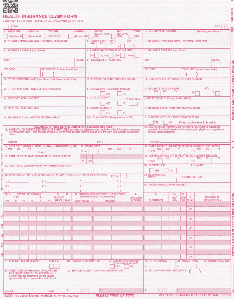HCFA Forms – Traco/AFS