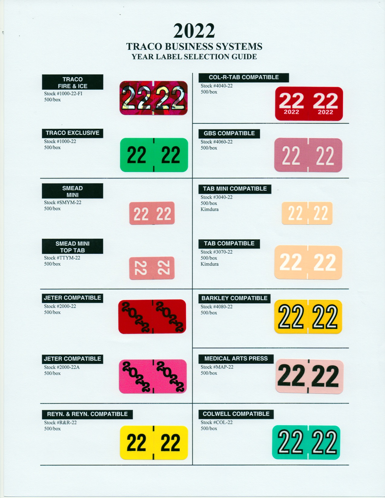 Filing Supplies – Traco/AFS